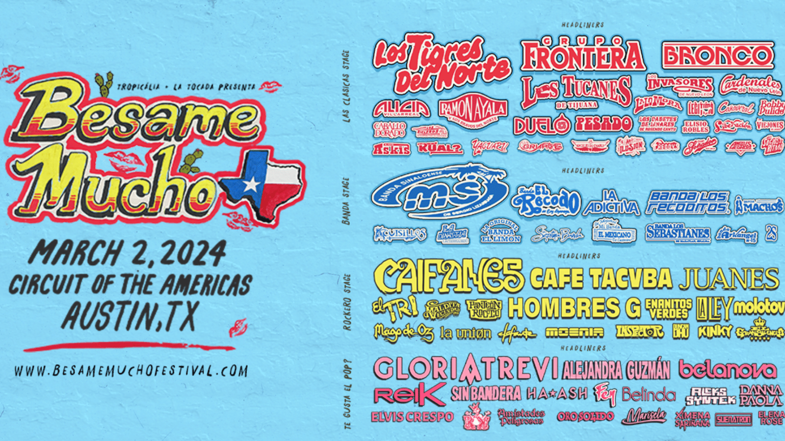 Todo listo para el festival “Bésame Mucho 2024” en Austin, Texas ...