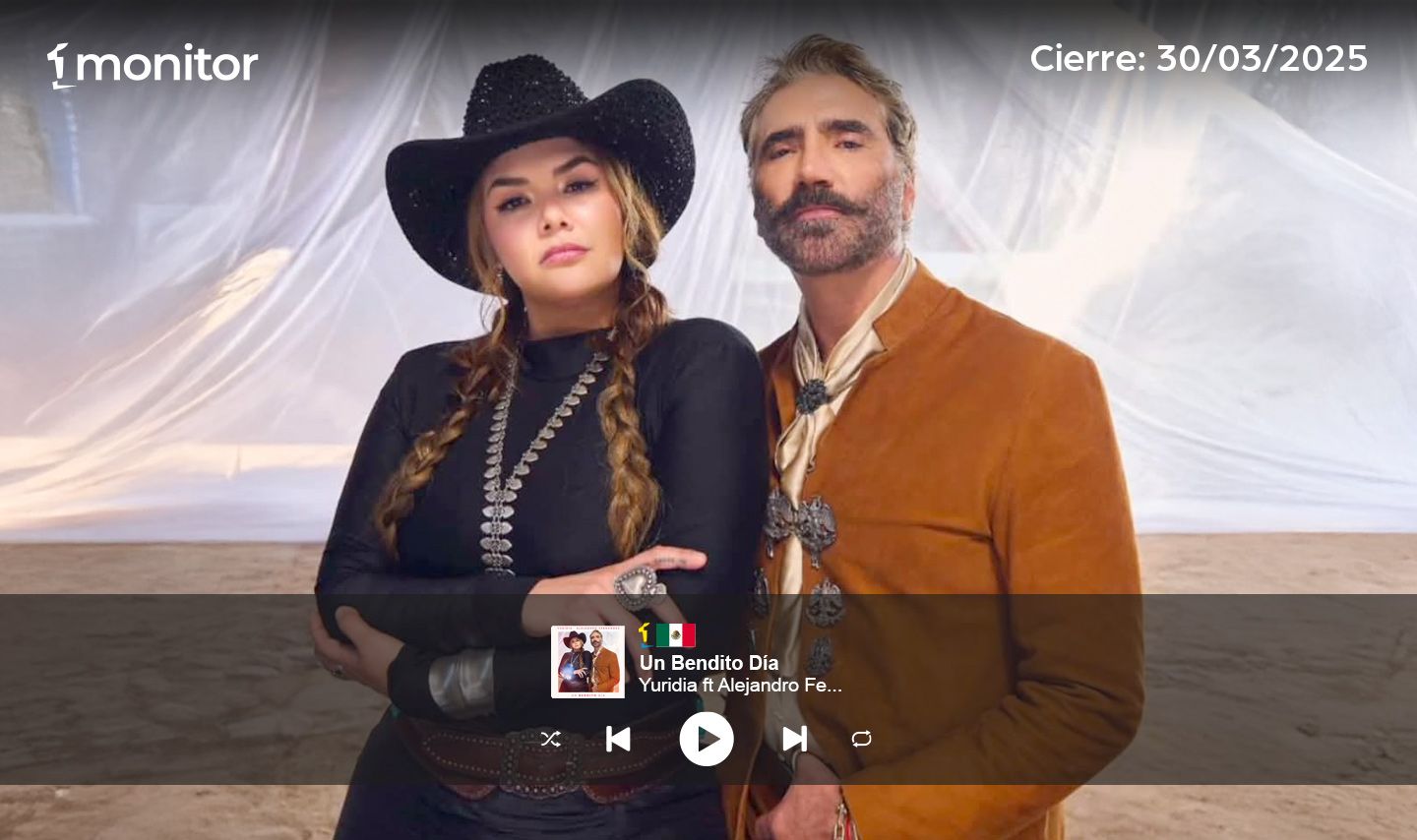 Hoy, “Un Bendito Día”, Yuridia y Alejandro Fernández son #1 en México ...