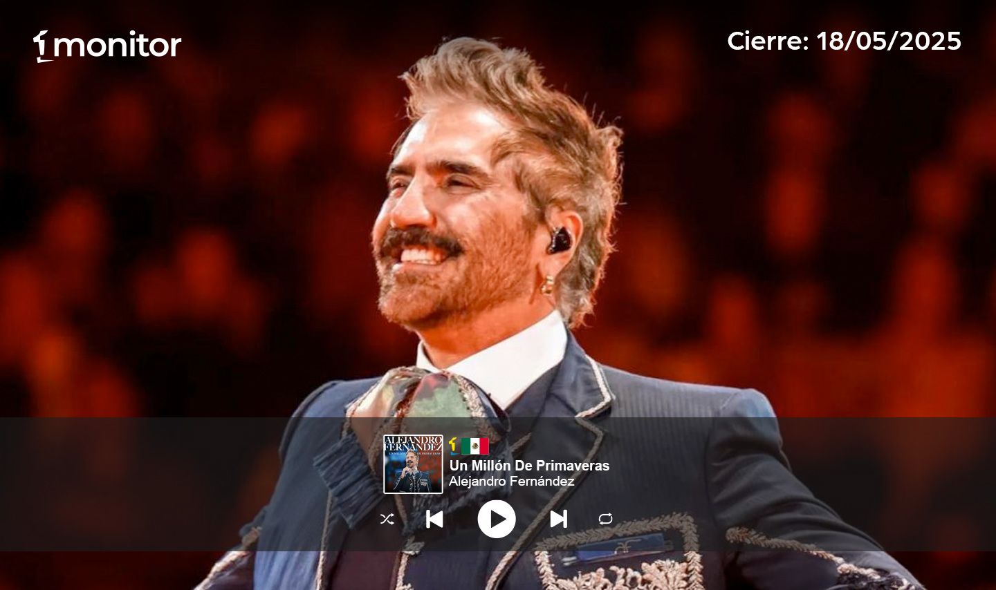 Alejandro Fernández imparable: corona una vez más el Top 20 de ...